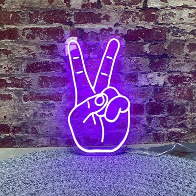 peace hand sign – Neon Dubai